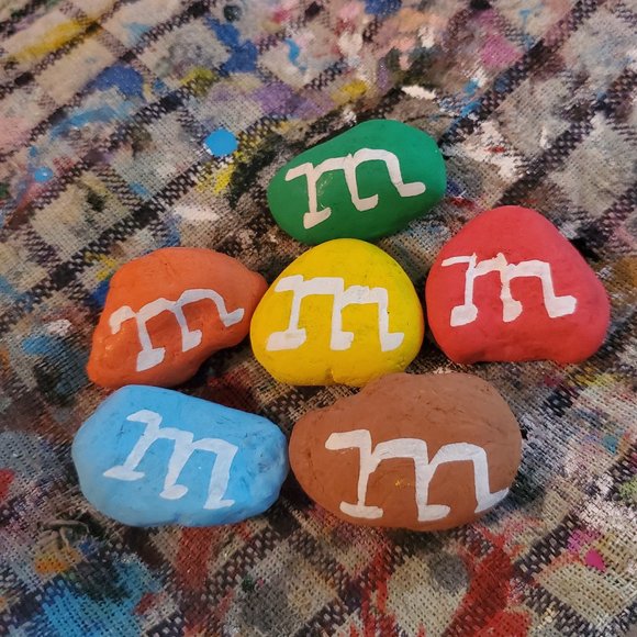 PaintedRoxRUs | Accents | Mm Candy Mini Size Painted Rocks Ooak Kids ...
